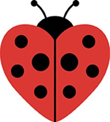 Heart Ladybug Vector Illustration | AnnTheGran.com