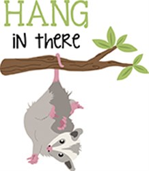 Opossum Hang In There Get Well Vector Illustration | AnnTheGran.com