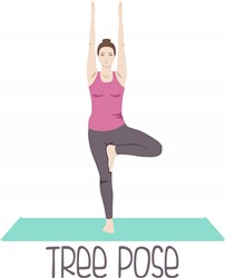 Tree Pose Vector Illustration | AnnTheGran.com