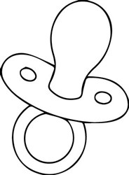 Pacifier Outline SVG file - SVG cut files.com | AnnTheGran.com