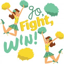 Go Fight Win Vector Illustration | AnnTheGran.com