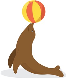 Circus Seal Vector Illustration | AnnTheGran.com
