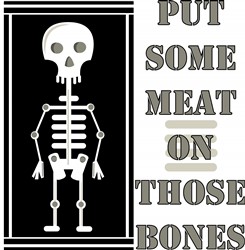 Put Meat On Bones Vector Illustration | AnnTheGran.com
