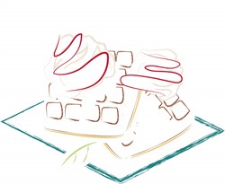 Waffle Outline Vector Illustration | AnnTheGran.com