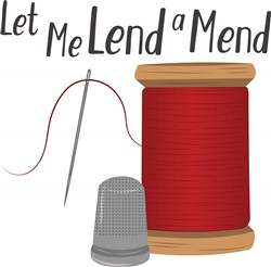 Lend A Mend Vector Illustration | AnnTheGran.com
