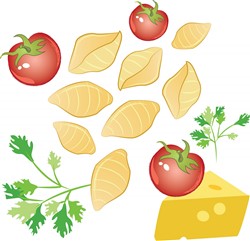 Pasta Shells Vector Illustration | AnnTheGran.com