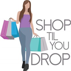 Shop Til Drop Vector Illustration | AnnTheGran.com