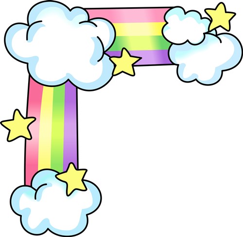 RAINBOW CORNER BORDER Vector Illustration | AnnTheGran