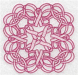 Pink Ribbon Block Embroidery Design | AnnTheGran.com