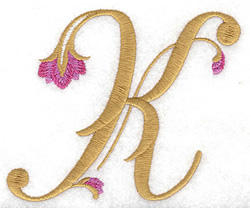 K Floral Embroidery Design | AnnTheGran.com