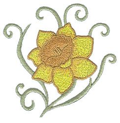 Daffodil Embroidery Design | AnnTheGran.com