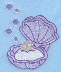 Pearl in Oyster Embroidery Design | AnnTheGran.com