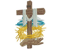 Easter CROSS Embroidery Design | AnnTheGran.com