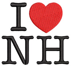 I Love New Hampshire Embroidery Design | AnnTheGran.com