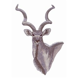 Kudu Head Embroidery Design | AnnTheGran.com
