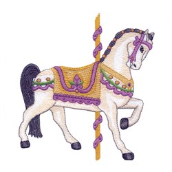 Regal Carousel Horse Embroidery Design | AnnTheGran.com