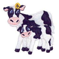 Cow And Calf Embroidery Design | AnnTheGran.com