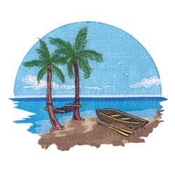 Beach Scene Embroidery Design | AnnTheGran.com