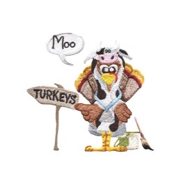 Turkey Cow Embroidery Design | AnnTheGran.com