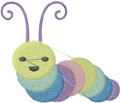 Glow Worm Embroidery Design | AnnTheGran.com
