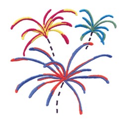 Fireworks Embroidery Design | AnnTheGran.com