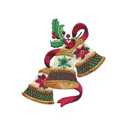 Floral Holly Bells Embroidery Design | AnnTheGran.com