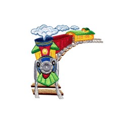 Steam Engine Embroidery Design | AnnTheGran.com