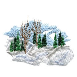 Winter Scene Embroidery Design | AnnTheGran.com