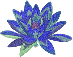 Lotus Flower Embroidery Design | AnnTheGran.com