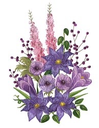 Snapdragon Bouquet Embroidery Design | AnnTheGran.com