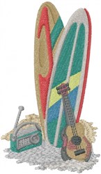 Beach Surf Party Embroidery Design | AnnTheGran.com