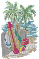 Beach Scene Embroidery Design | AnnTheGran.com