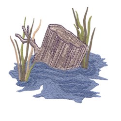 Log On Water Embroidery Design | AnnTheGran.com