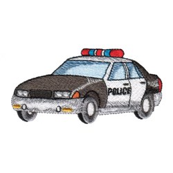 Police Car Embroidery Design | AnnTheGran.com