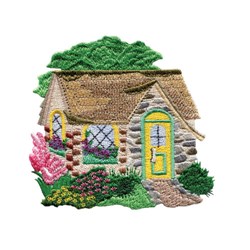 Charming Cottage Embroidery Design | AnnTheGran.com
