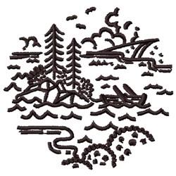 Lake Boating Embroidery Design | AnnTheGran.com