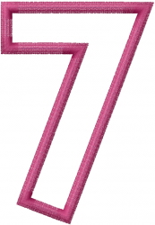 Number 7 Outline Embroidery Design | AnnTheGran