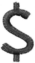 Freehand Font Dollar Sign Embroidery Design | AnnTheGran.com