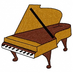 Grand Piano Embroidery Design | AnnTheGran.com