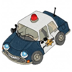 Police Car Embroidery Design | AnnTheGran.com
