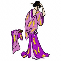 Japanese Woman Embroidery Design | AnnTheGran.com