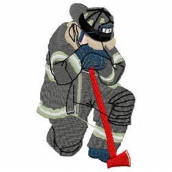 Fireman Embroidery Design | AnnTheGran.com