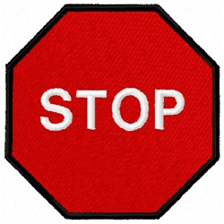 Stop Sign Embroidery Design | AnnTheGran.com