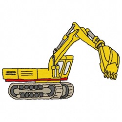 Construction Backhoe Embroidery Design | AnnTheGran.com