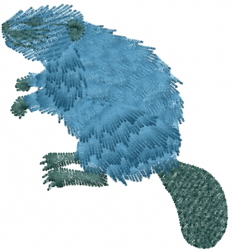 Standing Beaver Embroidery Design | AnnTheGran.com