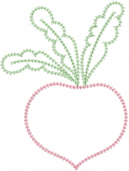 Radish Applique Embroidery Design | AnnTheGran.com