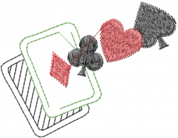 Playing Cards Embroidery Design | AnnTheGran.com