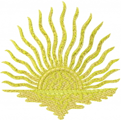 Southwest Rising Sun Embroidery Design | AnnTheGran.com