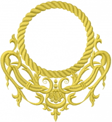 Nautical Rope Badge Embroidery Design | AnnTheGran.com