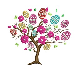 Easter Egg Tree Embroidery Design | AnnTheGran.com